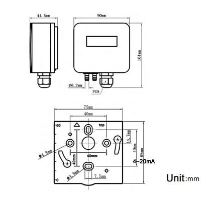 Static Pressure Senso r - HVAC - DR3423 - Fandesensor
